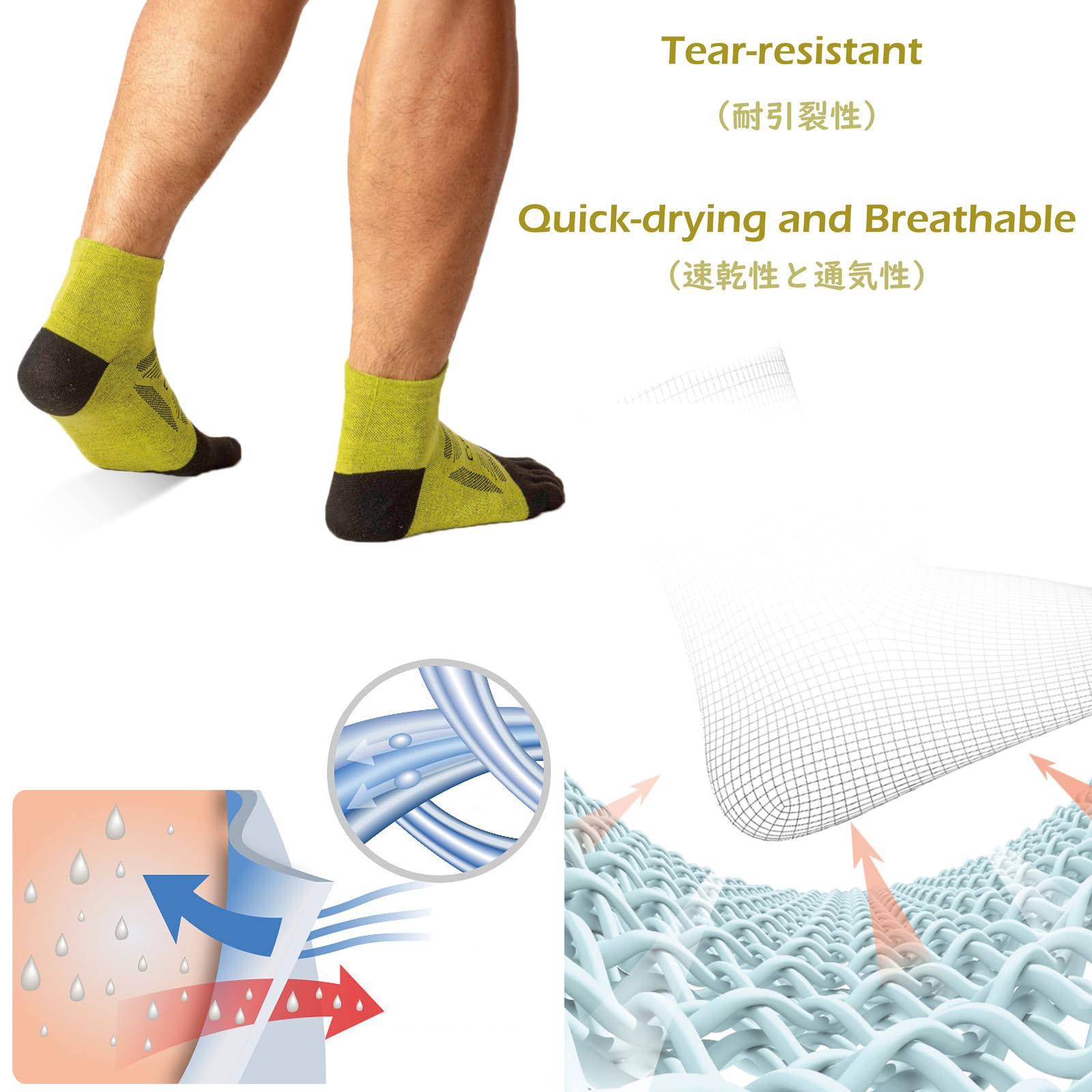 Snapklik.com : TRIWONDER Socks For Men Women Athletic Running Toe Socks ...