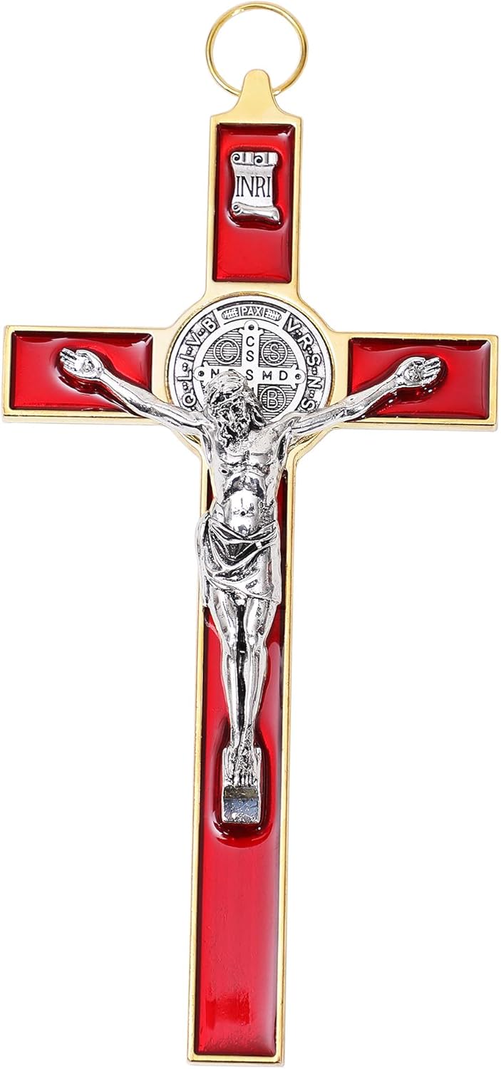 Amazon.com: Woodington's Saint Benedict Benedictine Red Enamel 8 Inch ...