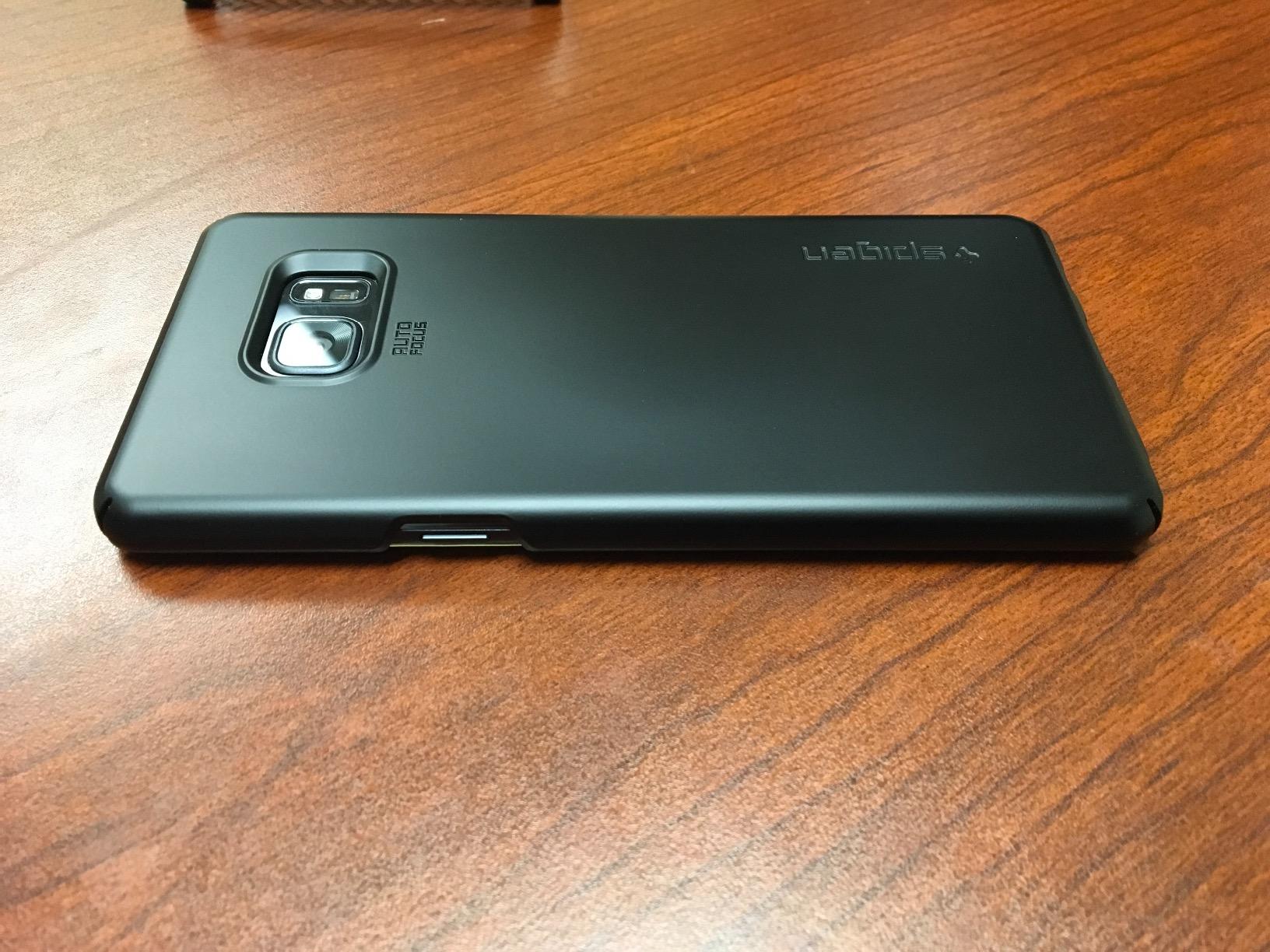 Amazon.com: Spigen Thin Fit Galaxy Note 7 Case with SF Coated Non Slip ...