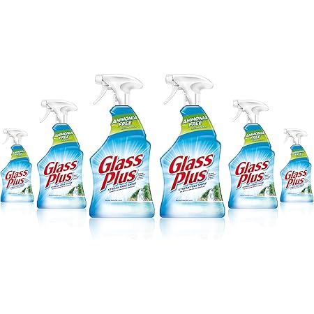 Amazon.com: Glass Plus Glass Cleaner, 32 Fl Oz Bottle, Multi-Surface ...