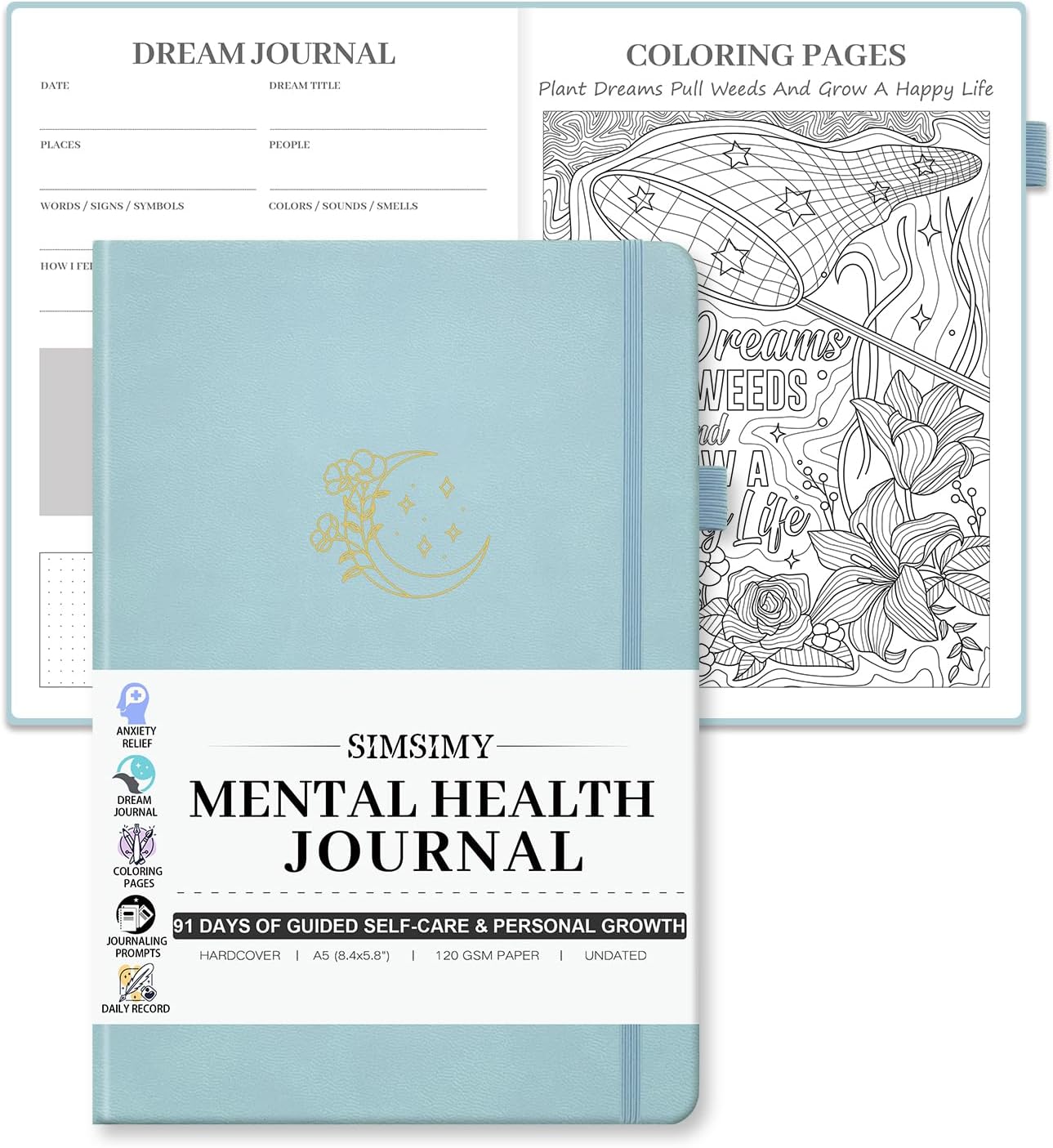 Amazon.com : Calm Collective Guided CBT Anxiety Relief Journal for ...