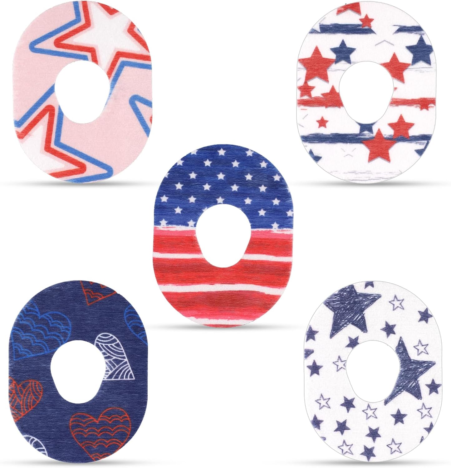 Amazon.com: 25pcs Skin Grip Adhesive Patch for Dexcom G7, American Flag ...