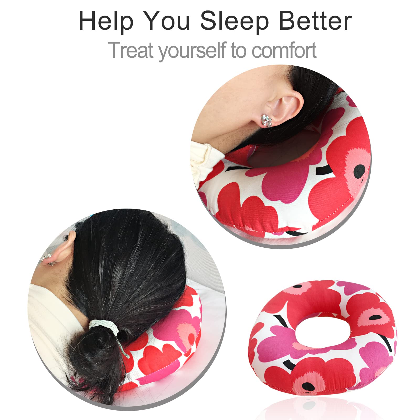 Heal n Hope Ear Piercing Pillow for Side Sleeping, CHN Pillow with Hole ...