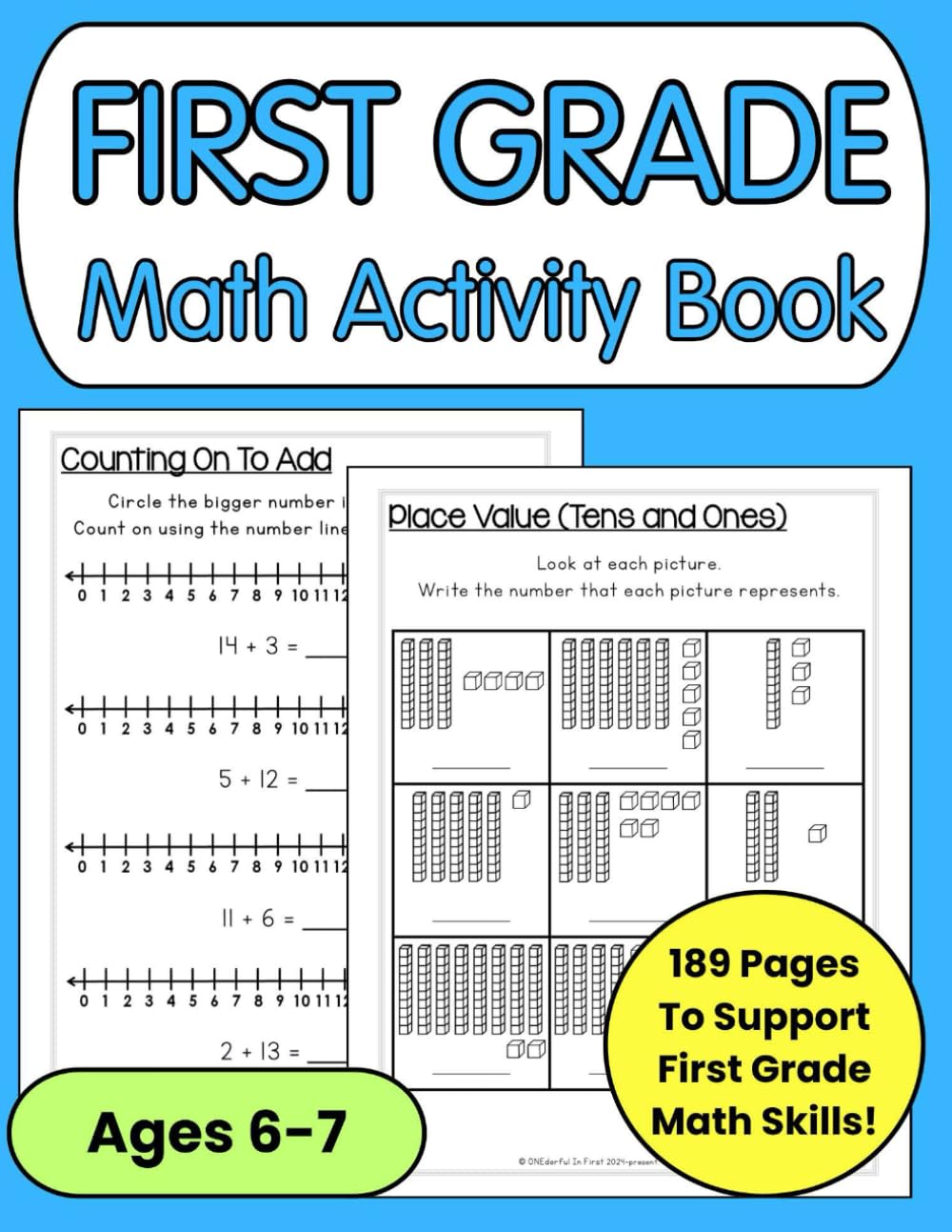 Amazon.com: First Grade Math Activity Book: 1st Grade Math Review For ...