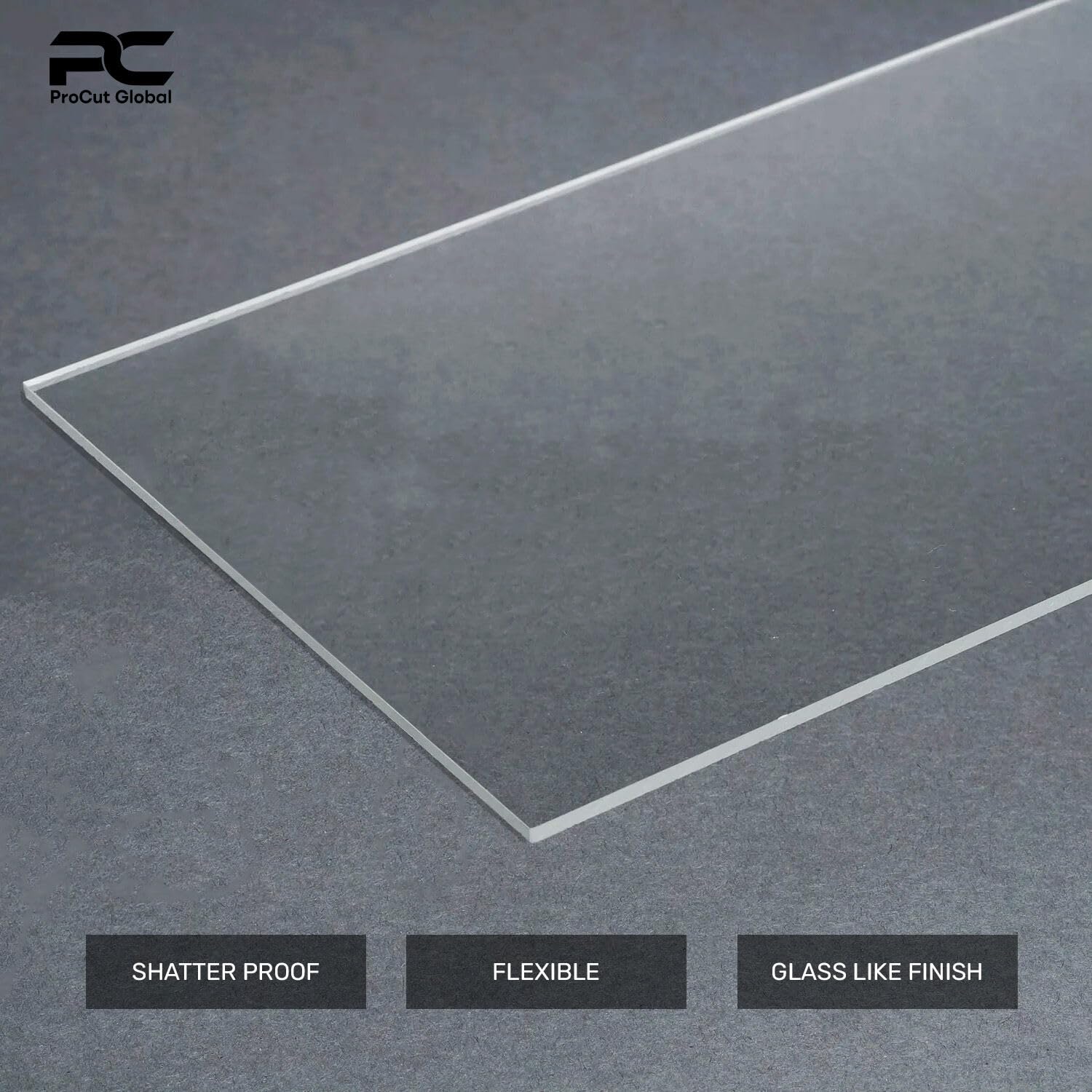 Clear Acrylic Sheet DNQ Crystal Clear Acrylic Perspex Sheet - 4mm Thick ...