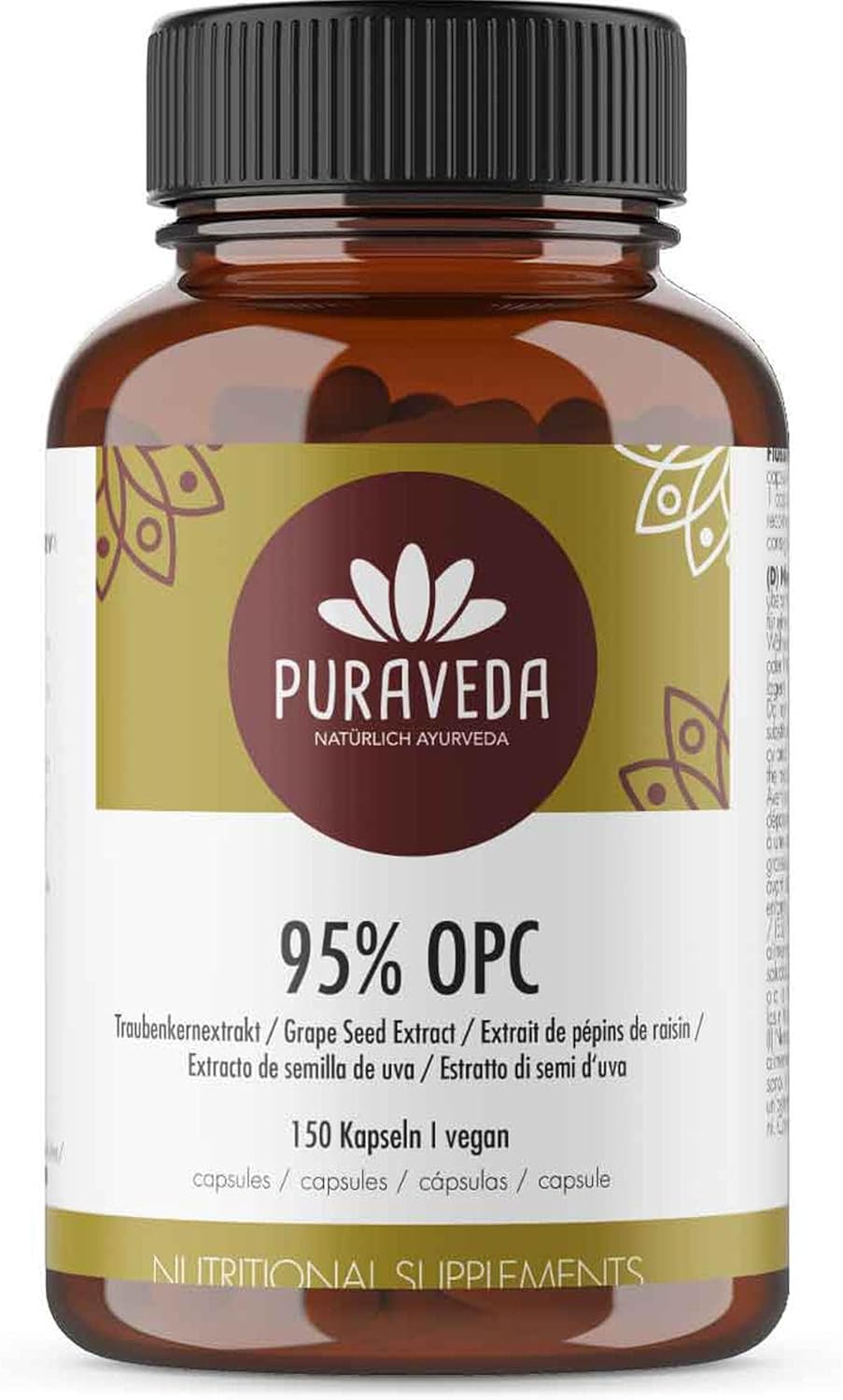 OPC Grape Seed Extract Capsules high dose - 400mg purest OPC - 95% Real ...