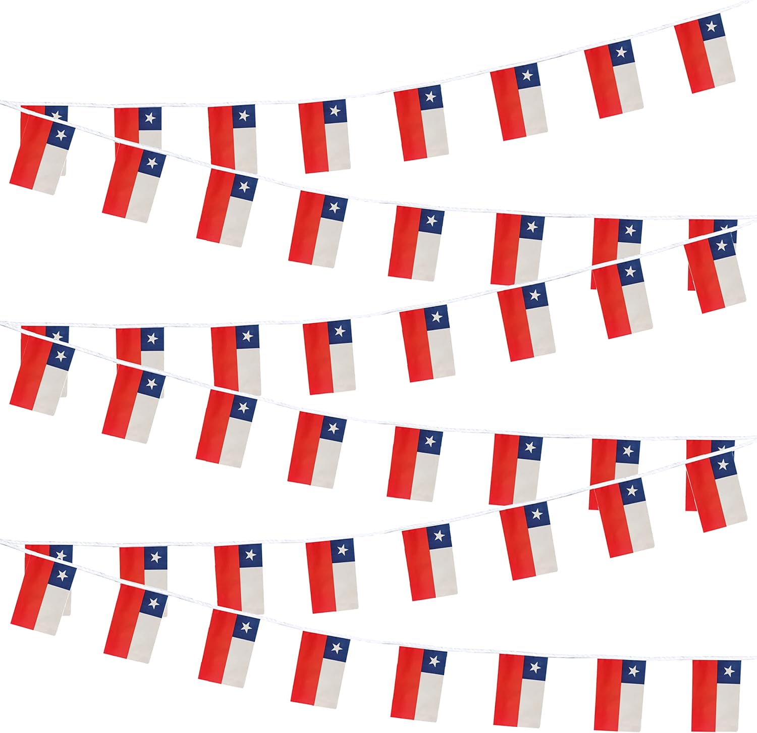Amazon.com: Chile Chilean Small Mini String Banner Flags Miniature ...