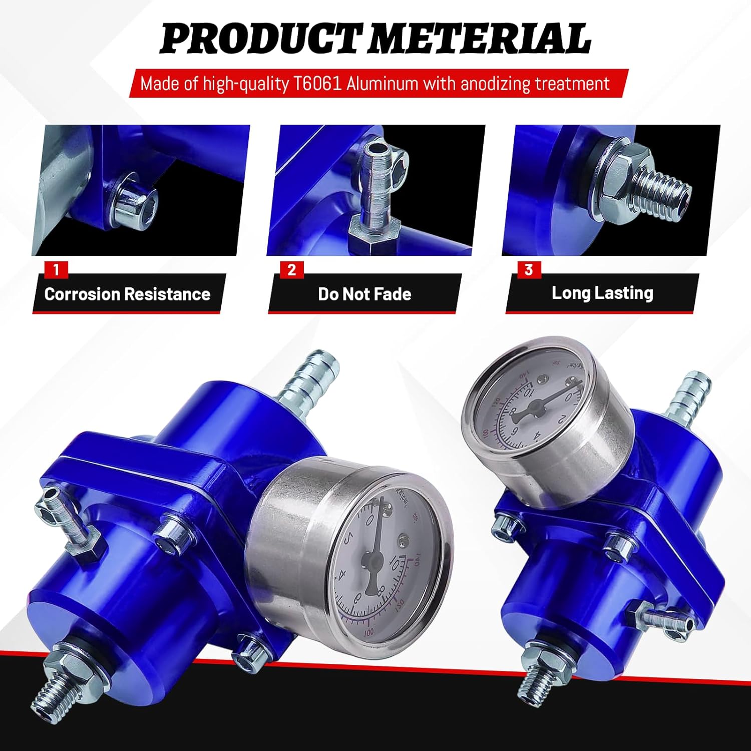 EFI Kit de regulador de presión de combustible con retorno de ...