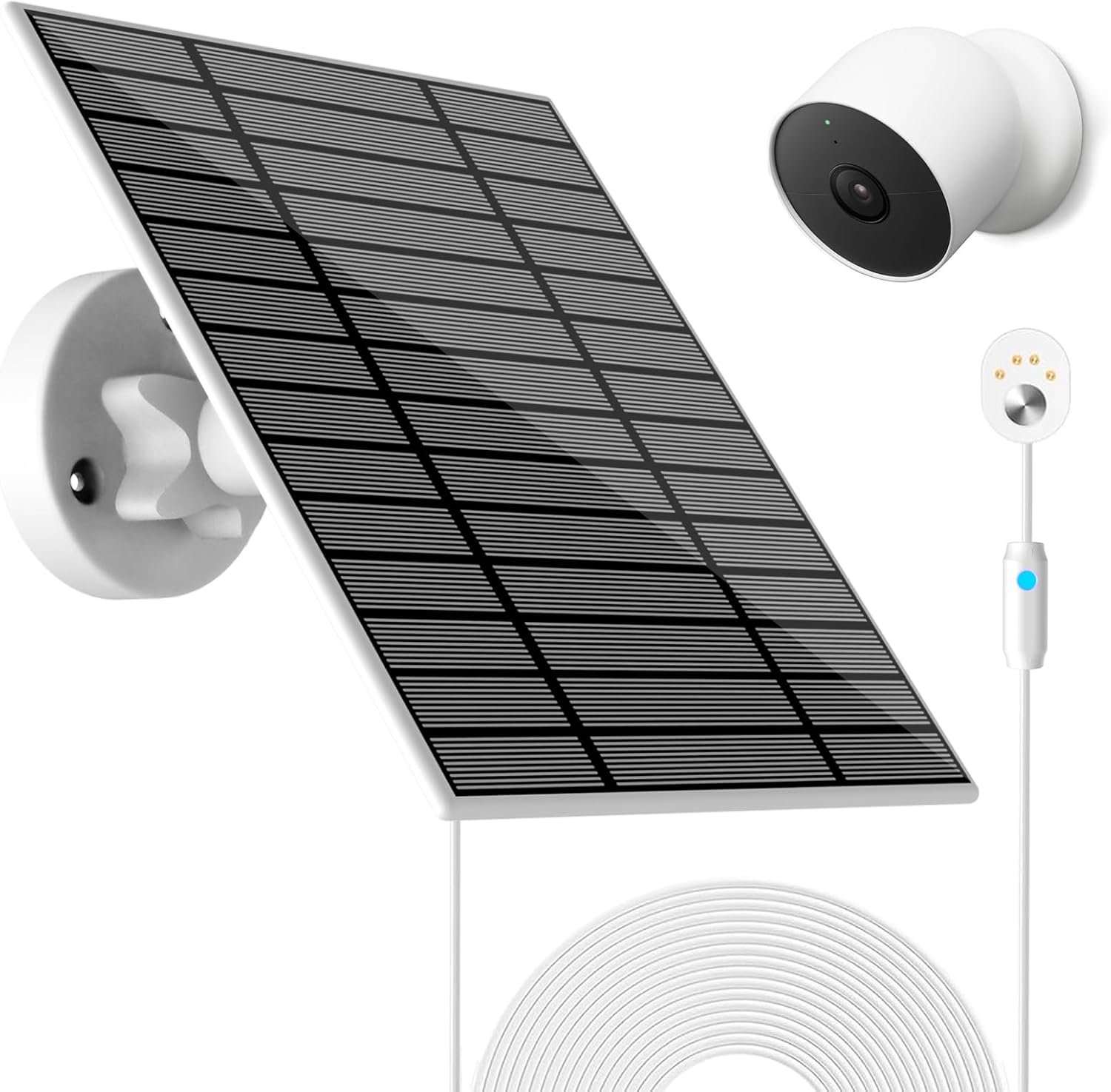 6W Solar Panel Compatible with Google Nest Camera Outdoor & Indoor ...