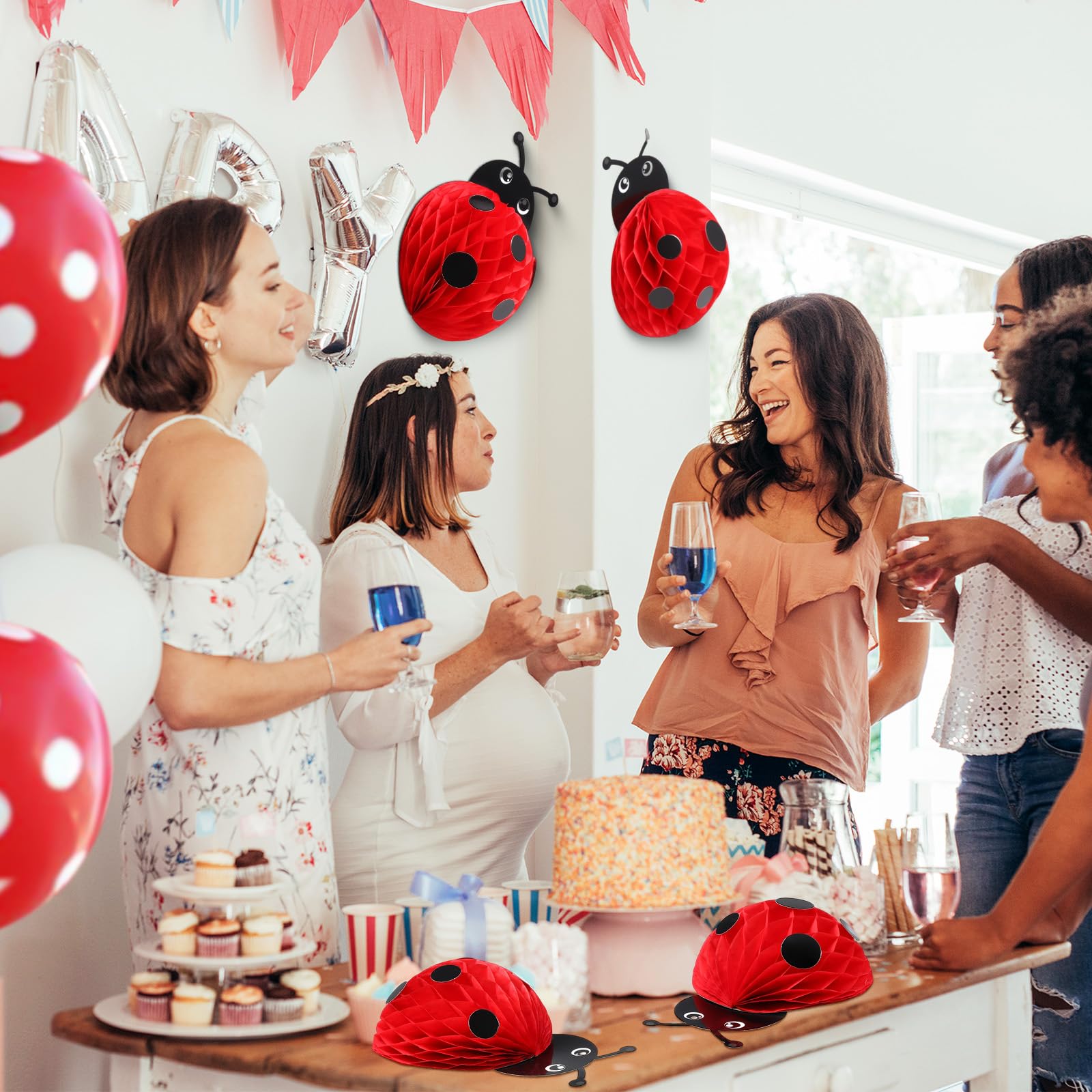Snapklik.com : 9 Set Ladybug Party Decorations Ladybug Love Bug ...