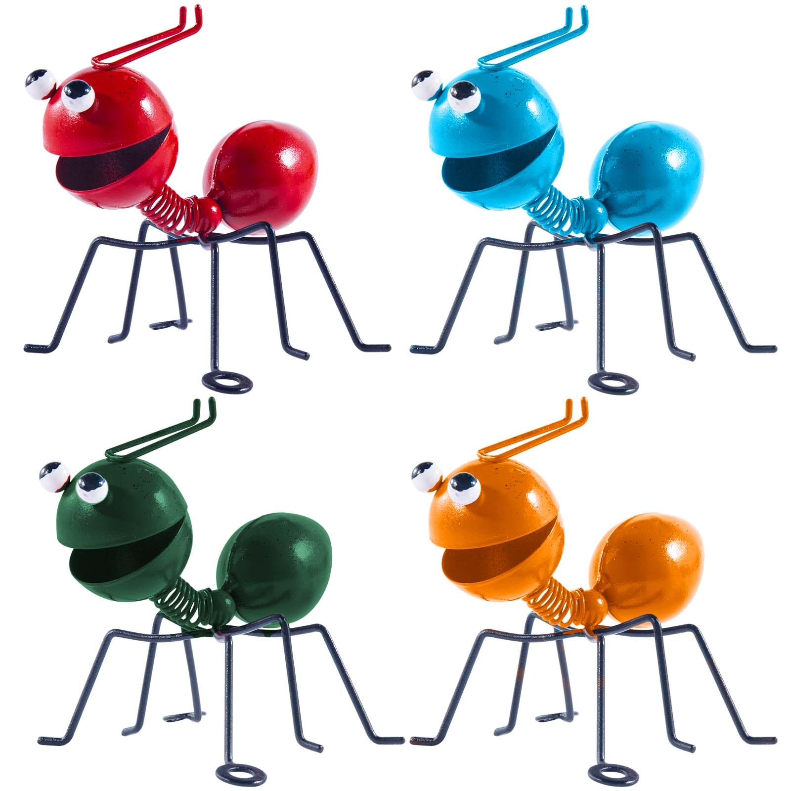 Snapklik.com : 4 Pack Colorful Cute Metal Ant Garden Wall Art ...