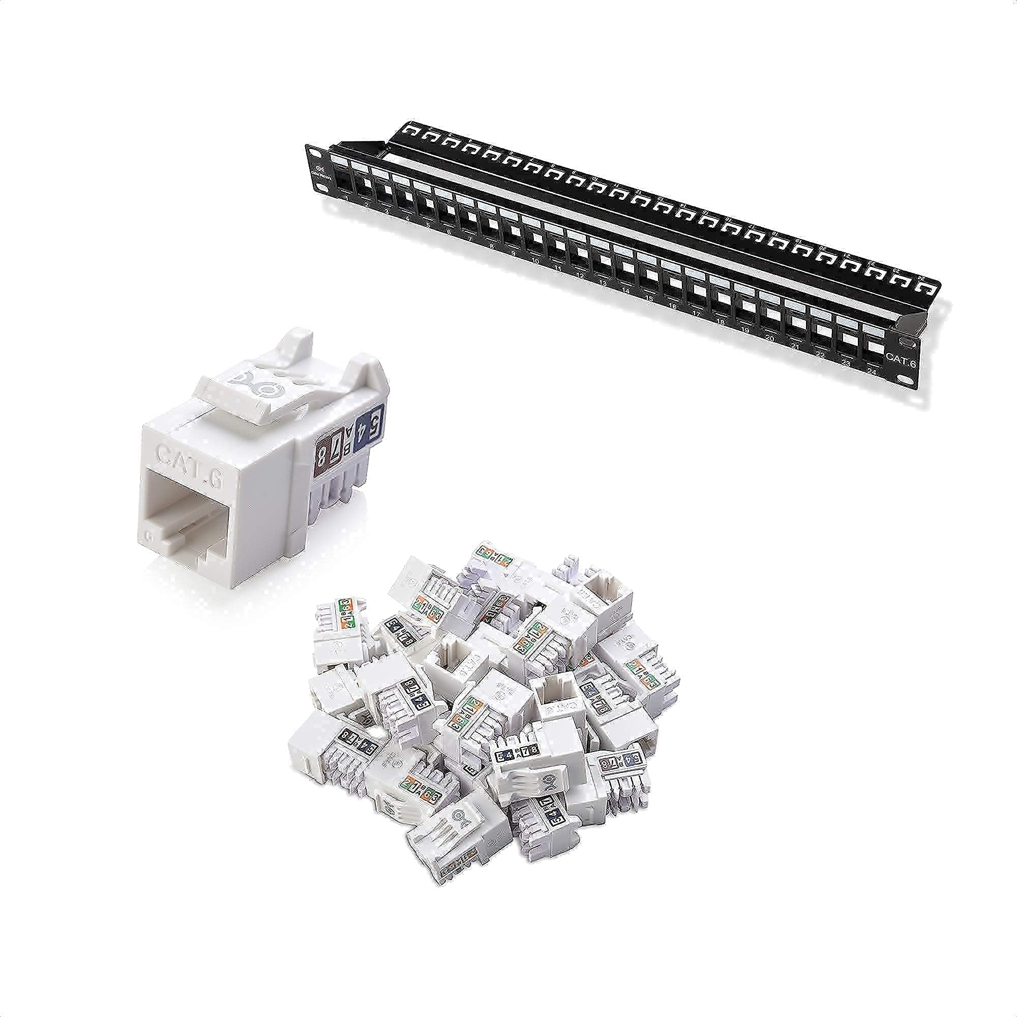 Amazon.com: Cable Matters Rack or Wall Mount 24-Port Cat6, Cat 6 ...