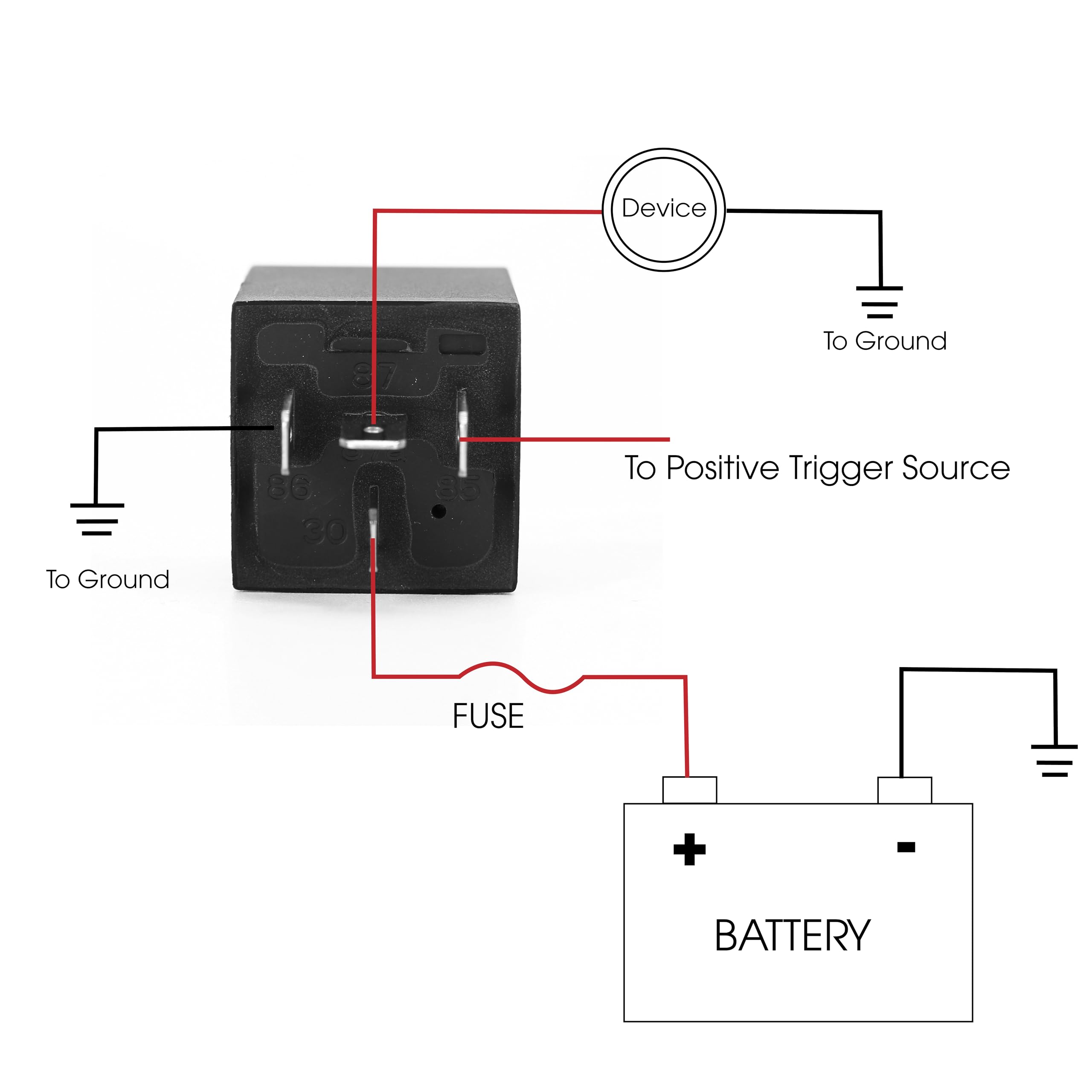 Snapklik.com : Normally Closed Car Relay DC 12V 40A 4 Pin