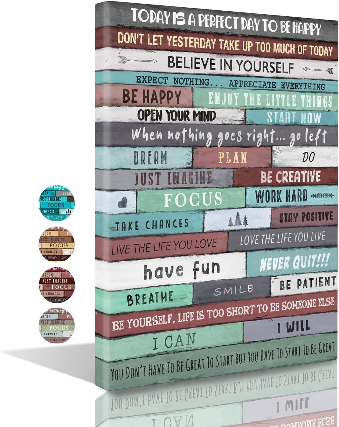 Amazon.com: Inspirational Quotes Wall Art - Today Is a New Day 12 x 18 ...