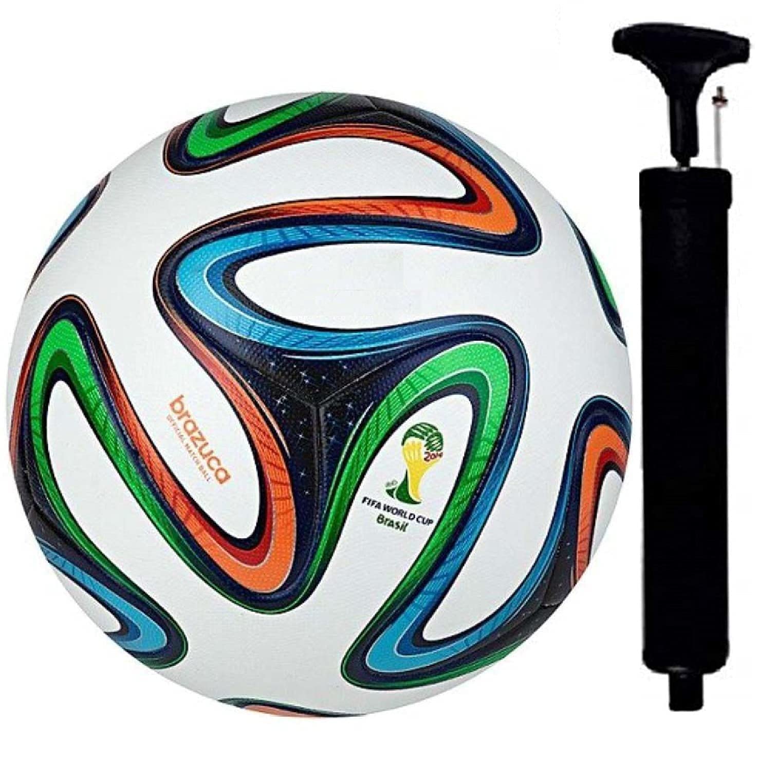 Buy Sportsistic Brazuka Football Size-05 with Pump (Multicolour- 5 ...