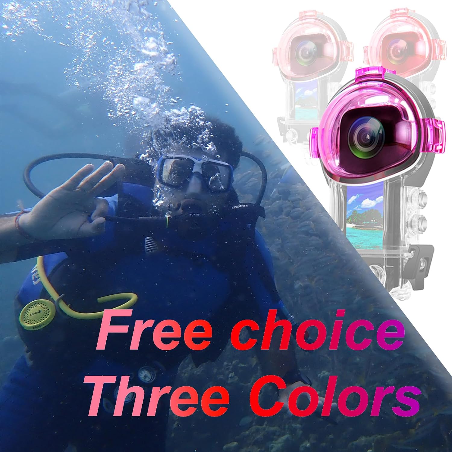 Filtro de buceo magenta para Insta360 ONE X3 – Corrección de color en ...