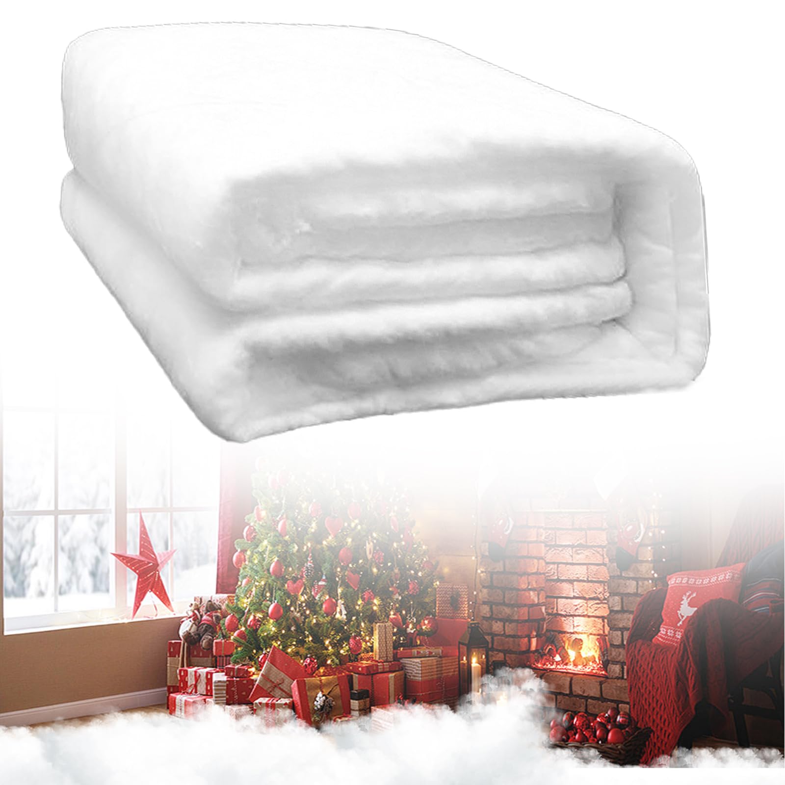 Amazon.com: Lyxinarhy Christmas Decorations Fake Snow - 1 Pack 3 x 8 Ft ...