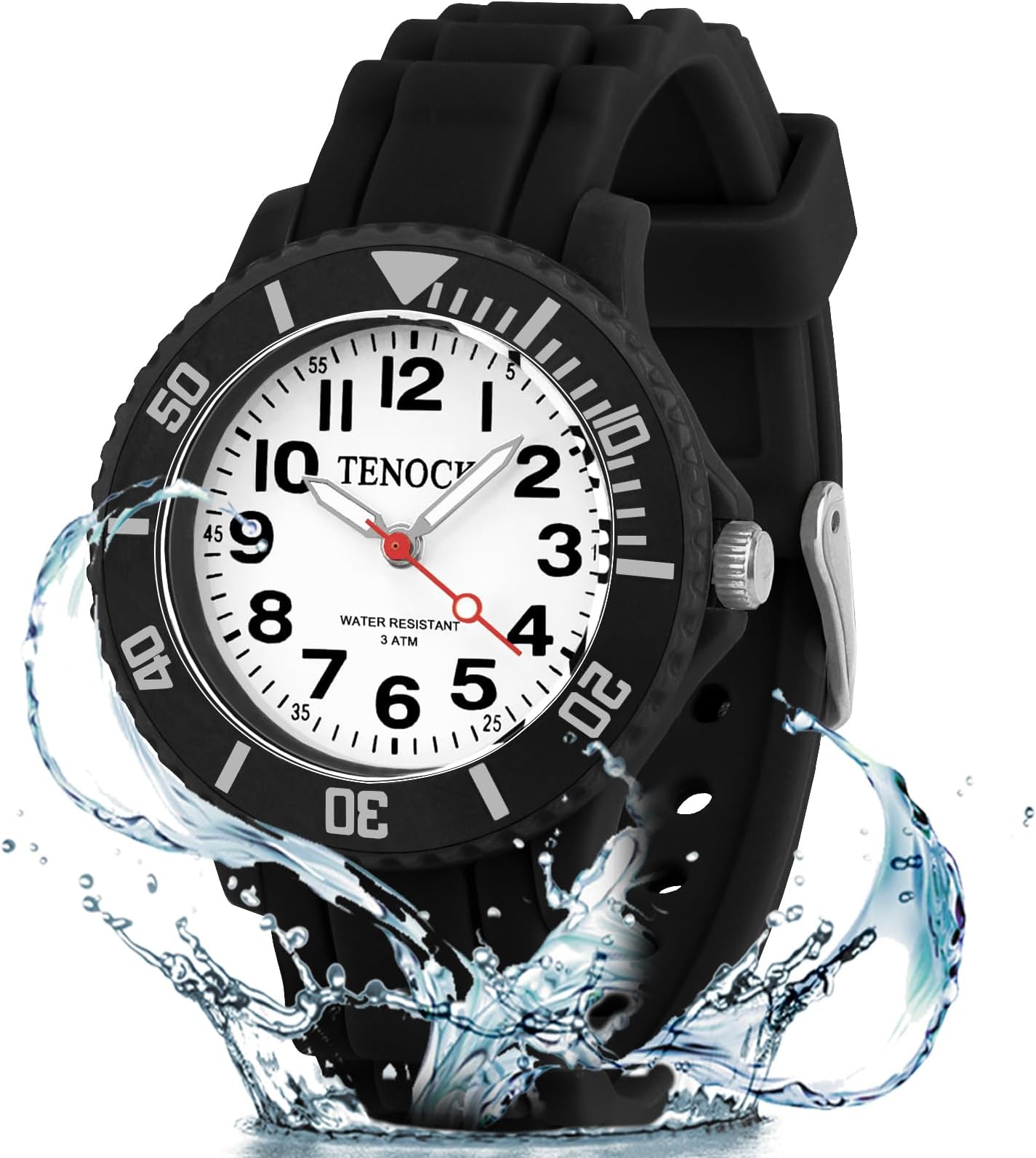 Tikkers Boy's Analog Quartz Watch with Silicone Strap ATK1071 : Amazon ...
