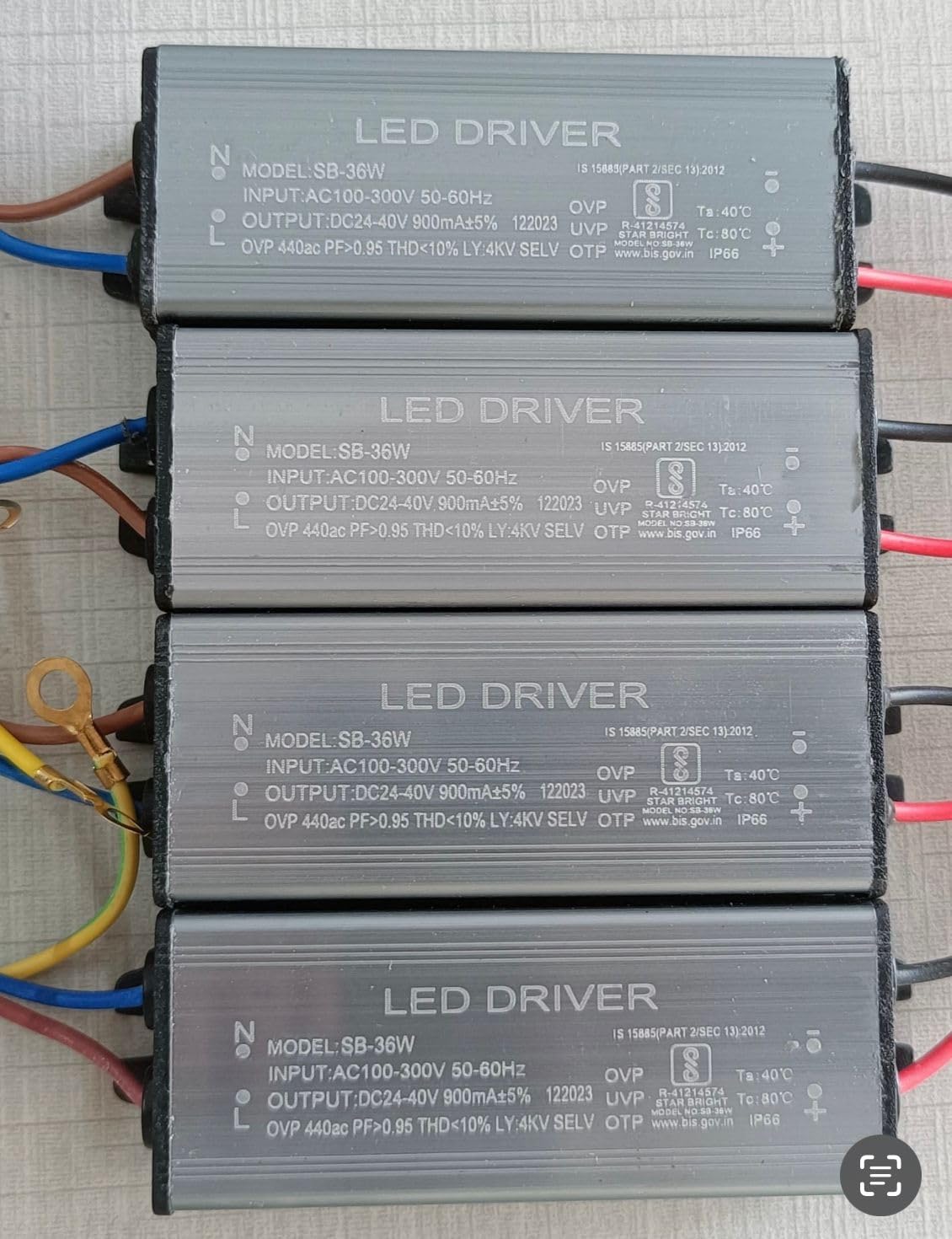 36W Street Light LED Driver | Input AC 100 to 300V | 50HZ | Output: DC ...