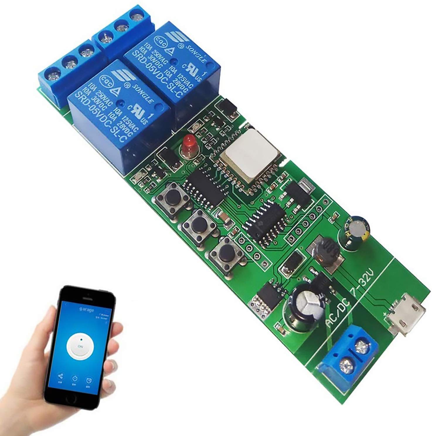 Newgoal Wireless Jog Relay momentary/self-Locking Switch Module DIY ...