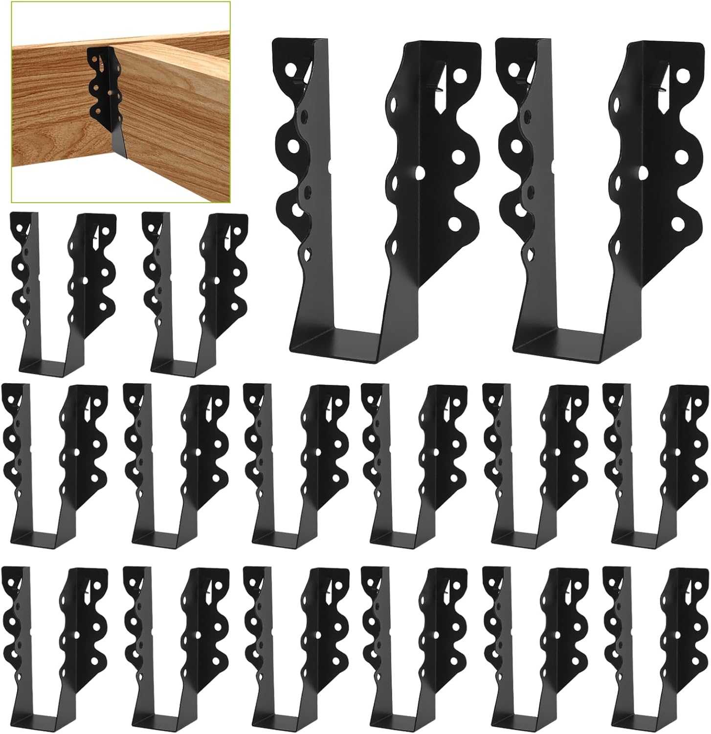 2x6 Joist Hanger,16 Pack 20 Gauge Q235B Steel Face Mount Joist Hangers ...