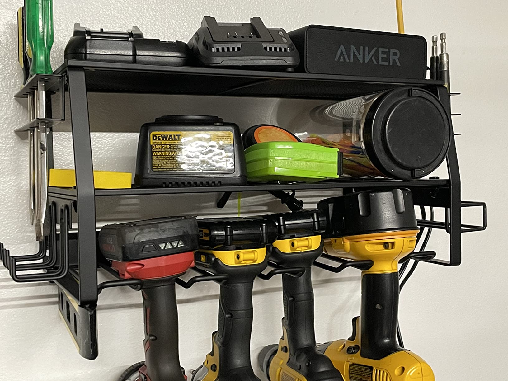 $5/mo - Finance Kayfia Power Tool Organizer Wall Mounted 3 Layer Garage ...
