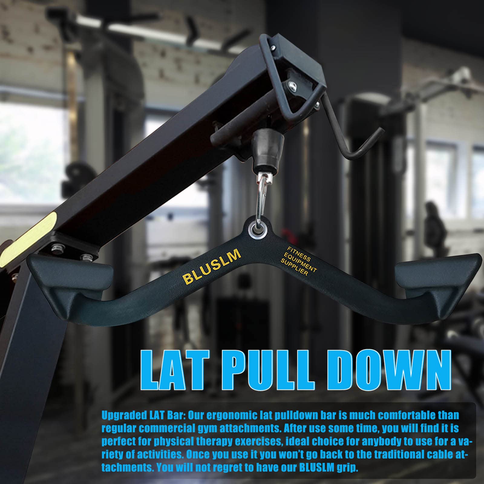 Snapklik.com : BLUSLM LAT Pull Down Bar For Cable Machine, LAT Pulldown ...