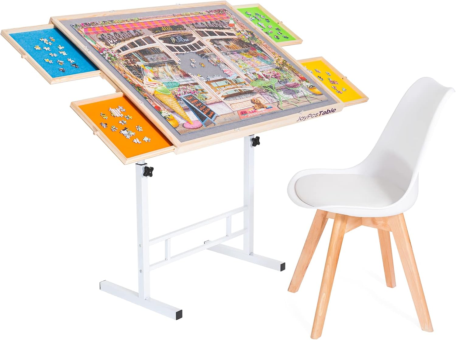 Jigsaw Puzzle Table Puzzle Board with Drawers Height and Tilting ...