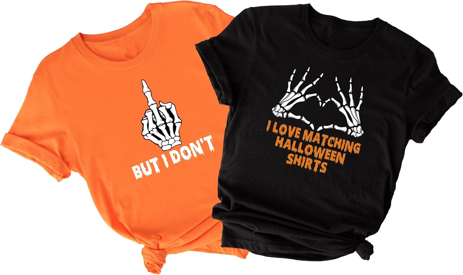 Amazon.com: Funny Matching Halloween Couple Shirts, Matching Halloween ...