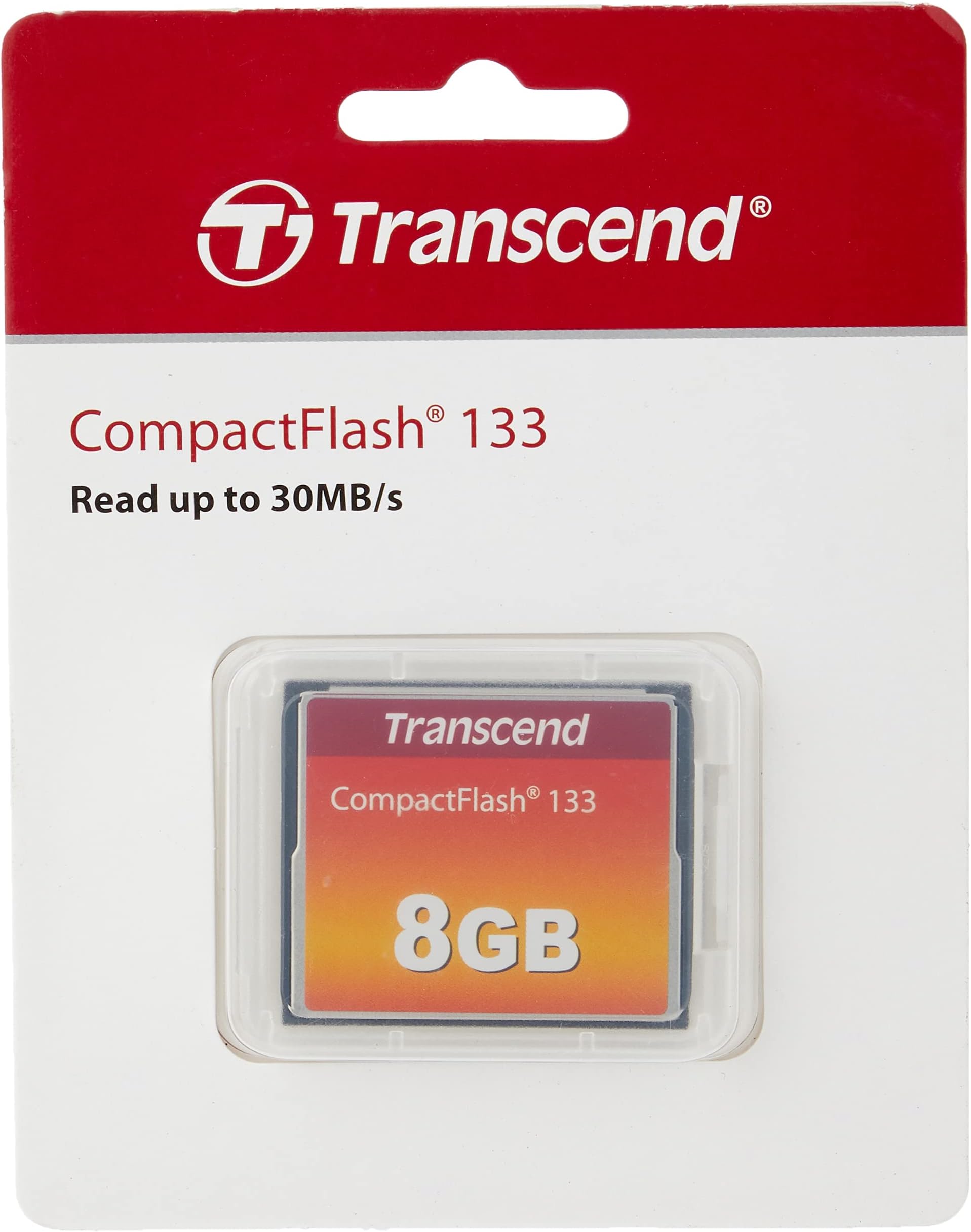 Transcend 8GB CompactFlash 133 Memory Card (CF Card) Up to 50/20 MB/s ...