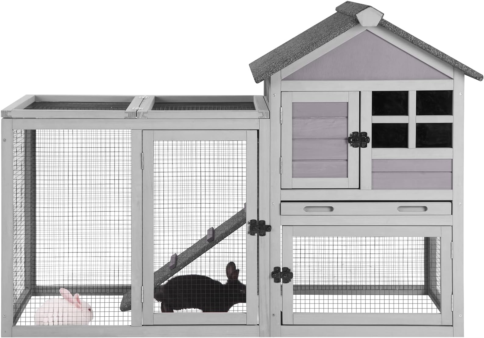 Amazon.com: TRIXIE Natura Insulated Rabbit Hutch with Run, Ideal ...