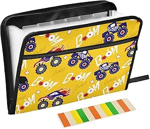 Amazon.com : Monster Truck Cartoon Car File Folders,Plastic Folders ...