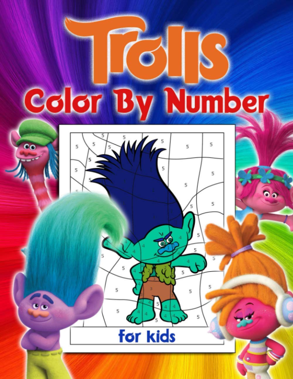 Trolls Color By Number For Kids Epic Illustrations For Everyone ...