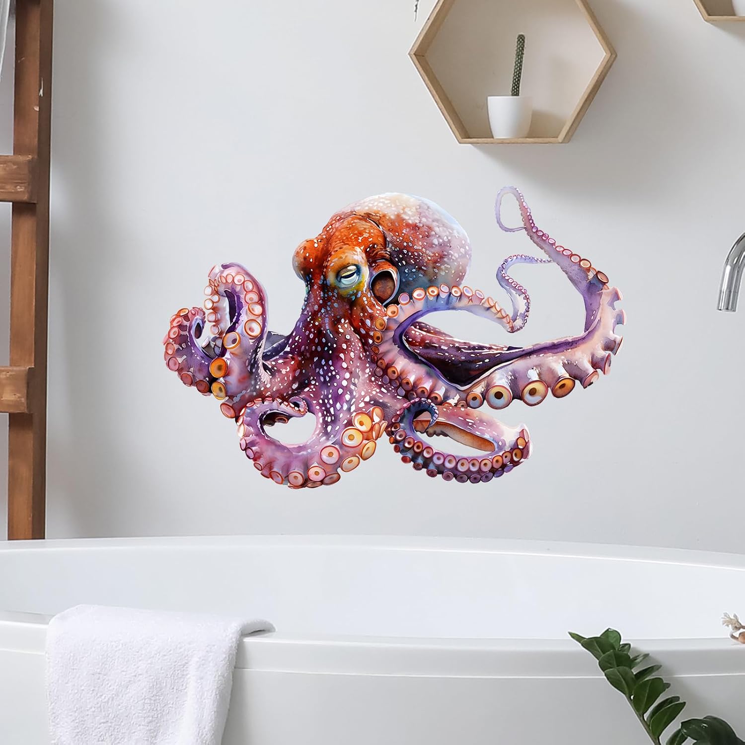 Amazon.com: RoyoLam Lifelike Octopus Wall Decal Nursery Sea Animal Wall ...