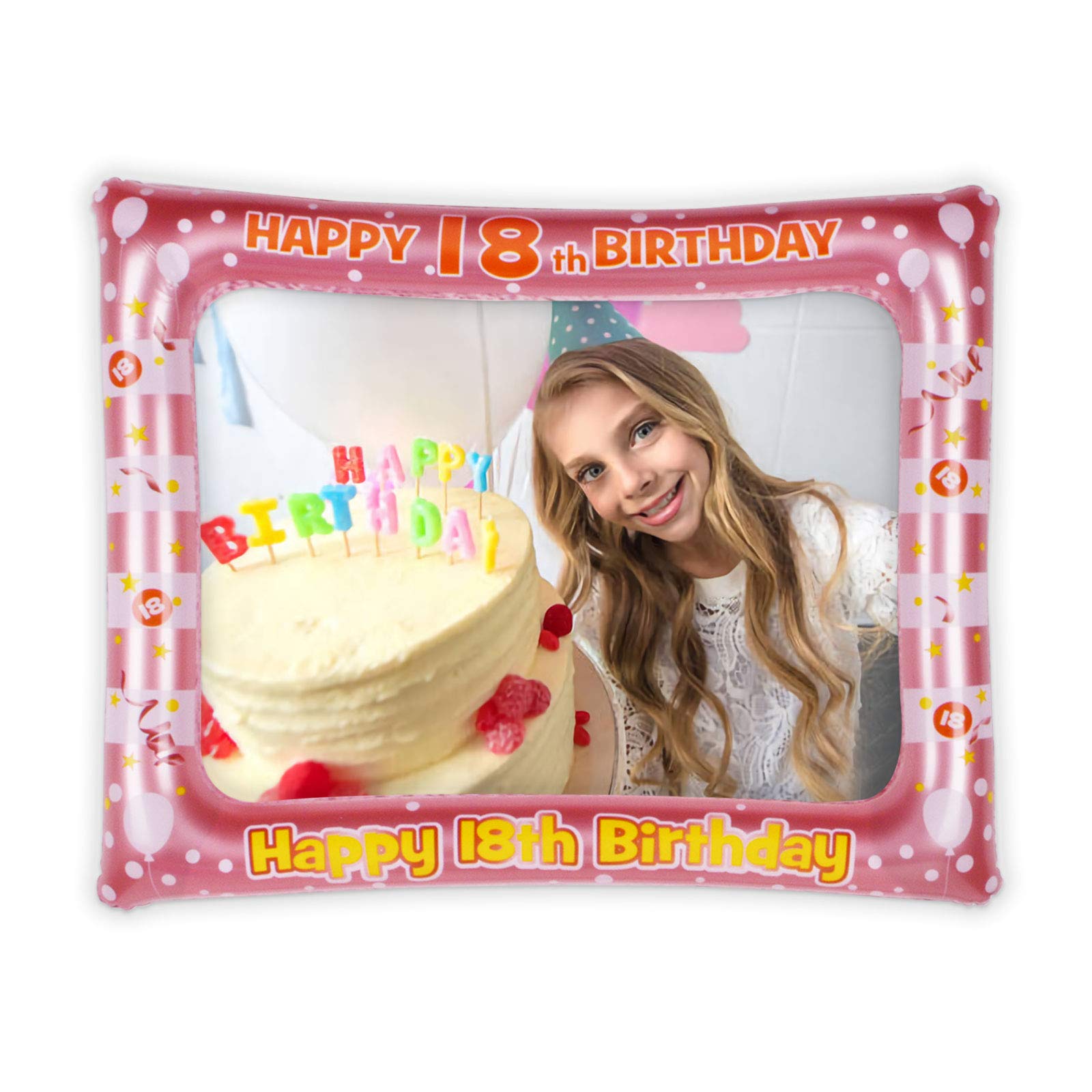 Buy Talorine Happy 18th Birthday Inflatable Selfie Frame, Cheers to 18 ...