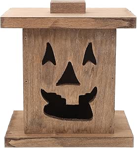 Amazon.com: Halloween Wooden Jack O Lanterns Decorations Handmade ...