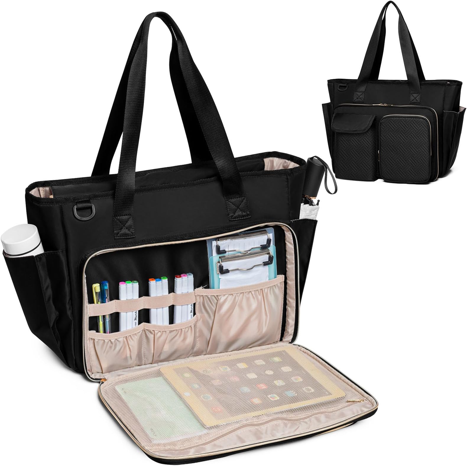 Amazon.com: Fasrom Teacher Tote Bag with Laptop Compartment, Teacher ...