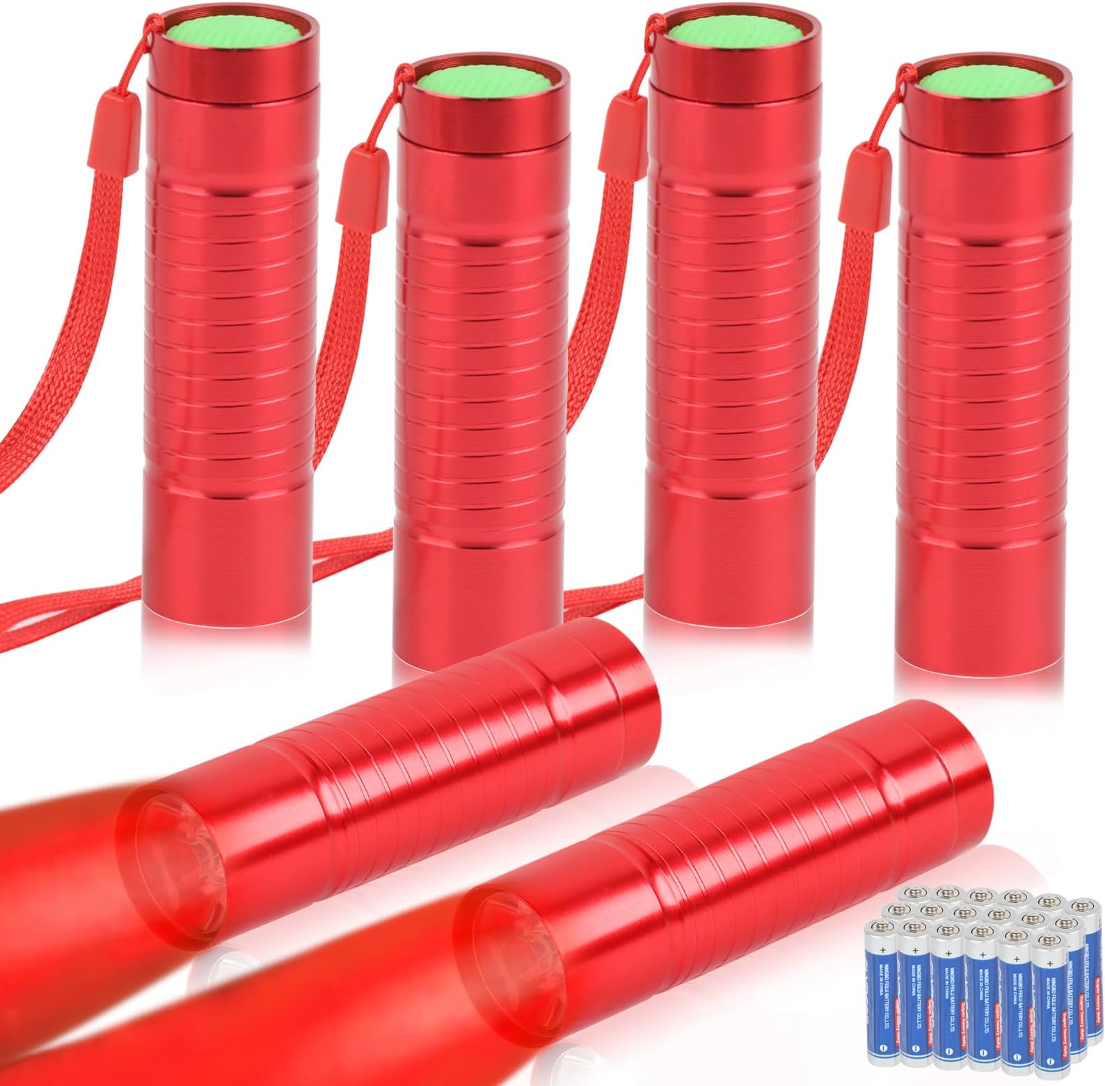 RaySoar 4 Pack Red Light Flashlight, 3 Modes Red LDE Flashlight Red ...