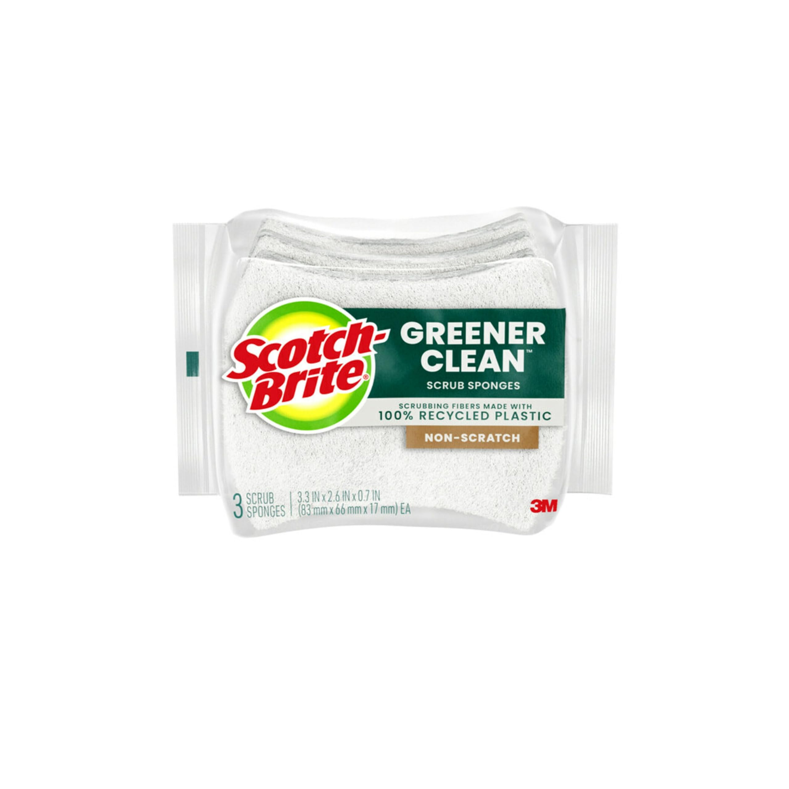 Amazon.com: Scotch-Brite Greener Clean Non-Scratch Scrub Sponge, Sponge ...