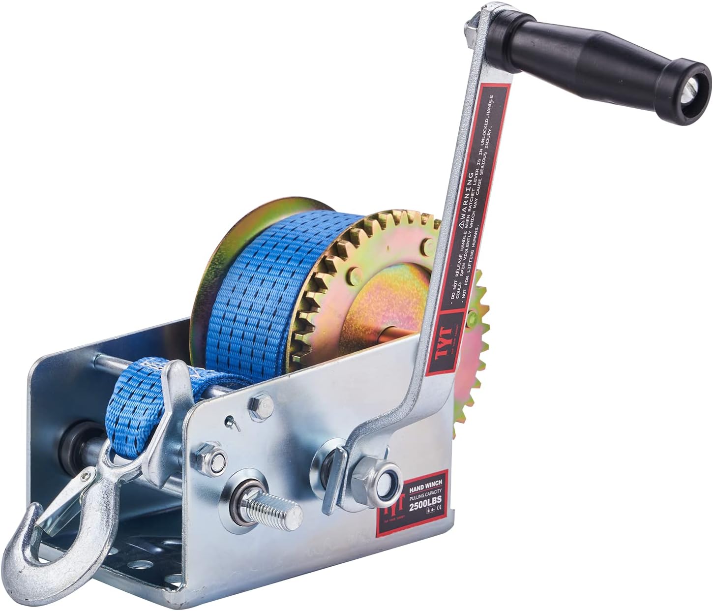 Amazon.com: TYT 2500LB Boat Trailer Winch with 8M Blue Strap, Heavy ...