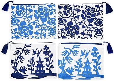 Amazon.com: Two's Company Chinoiserie Chic Embroidered Multipurpose Bag ...