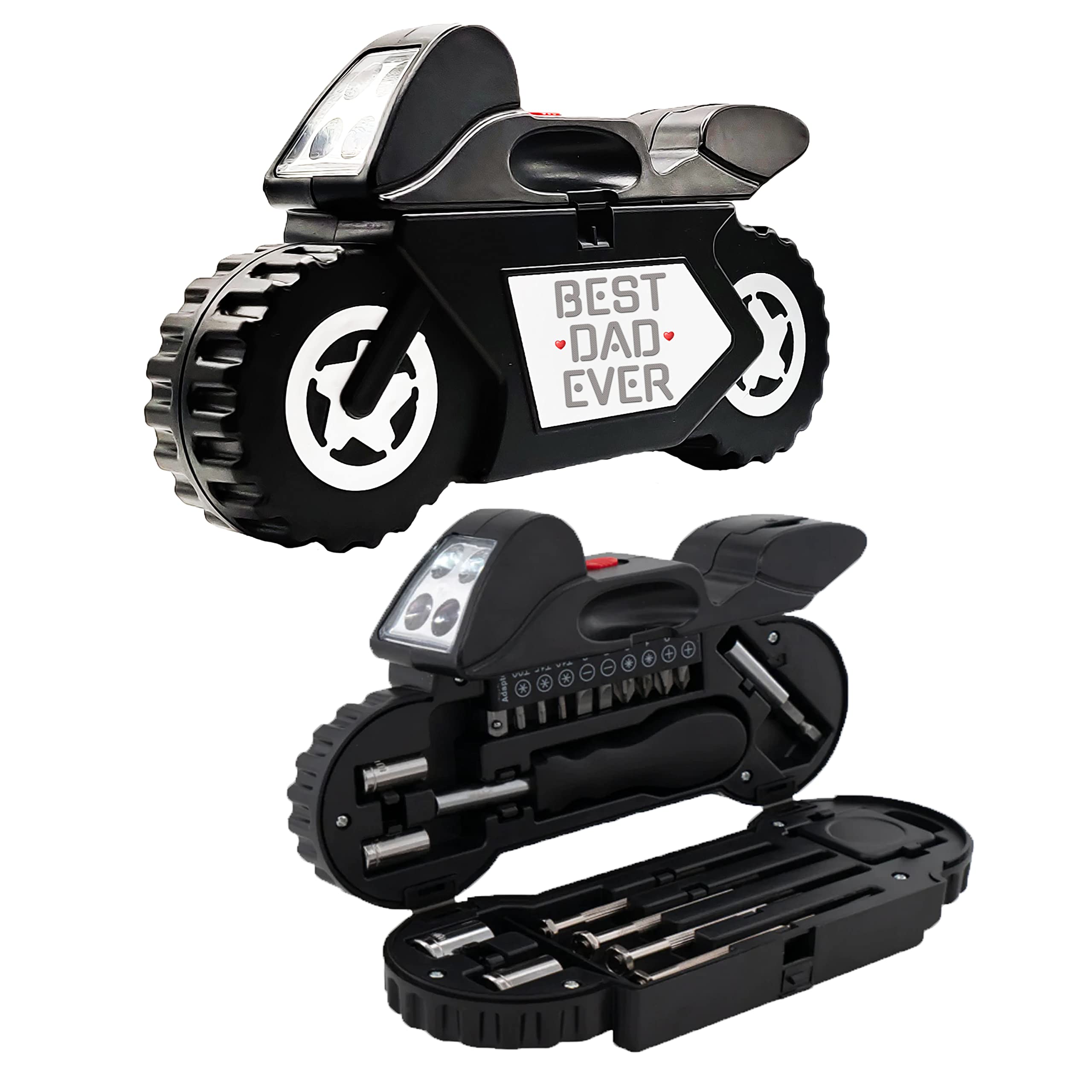 Best Dad Ever Motorcycle Shaped Tool Kit | Gifts for him | Gifts for ...
