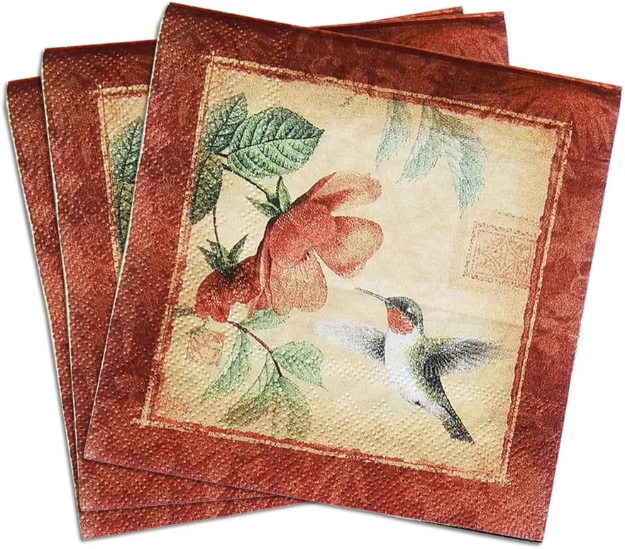 Amazon.com: Colored Paper Cocktail Napkins, 20 Count Shabby Chic ...