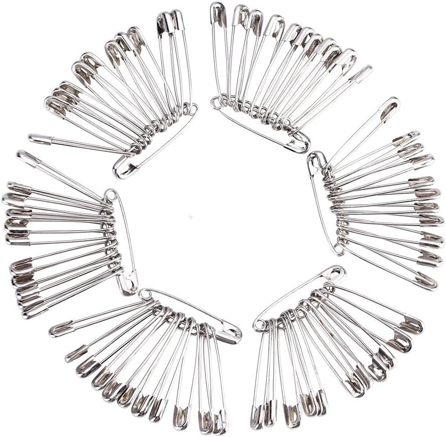LUTER 250 Pieces 6 Sizes Safety Pins Small and Large Pins Durable Rust ...