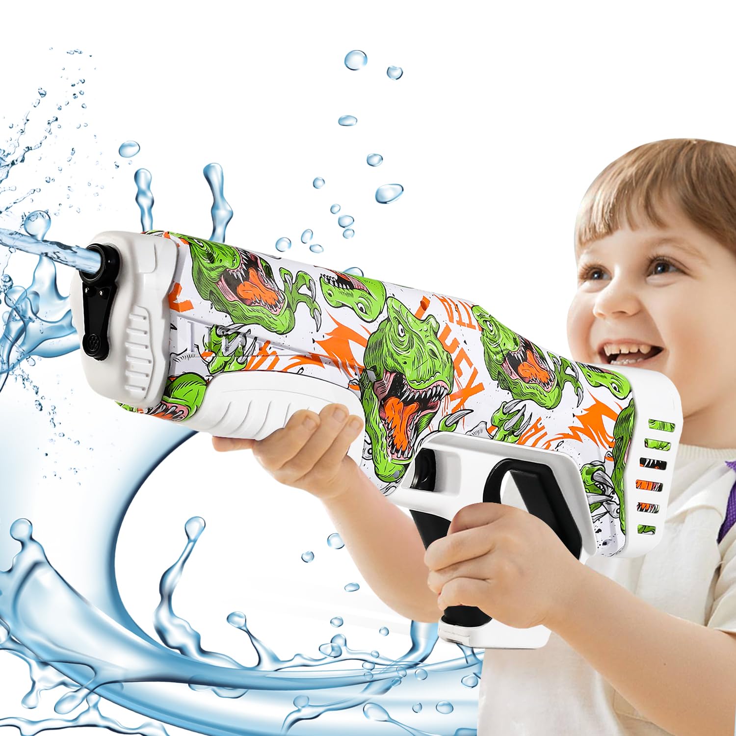 Automatic Water Absorption Electric Water Gun Powerful Dinosaur Water ...