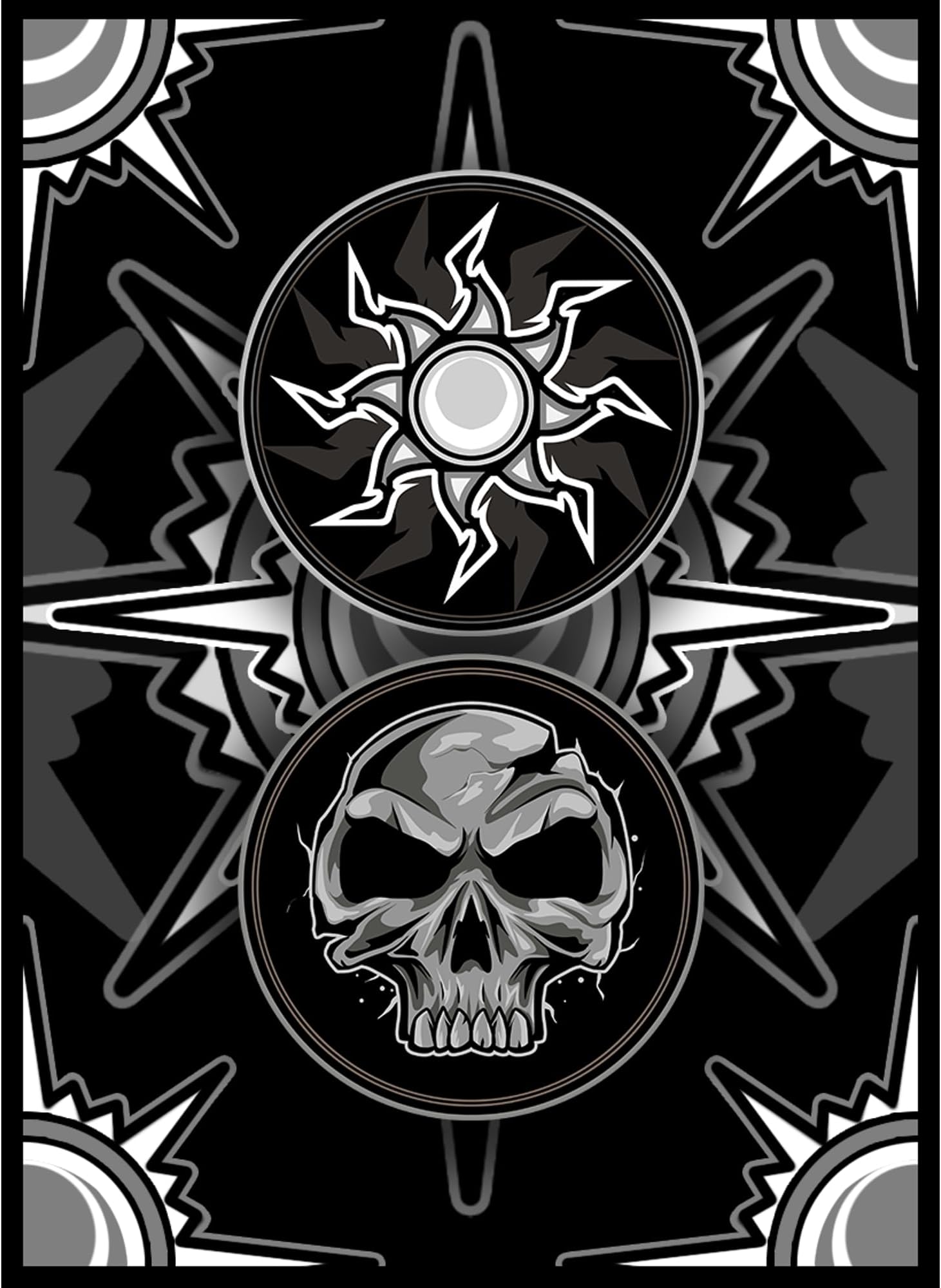 Amazon.com: (White Black) - 100ct Matte TCG/MTG Card Art Sleeves by Ai ...