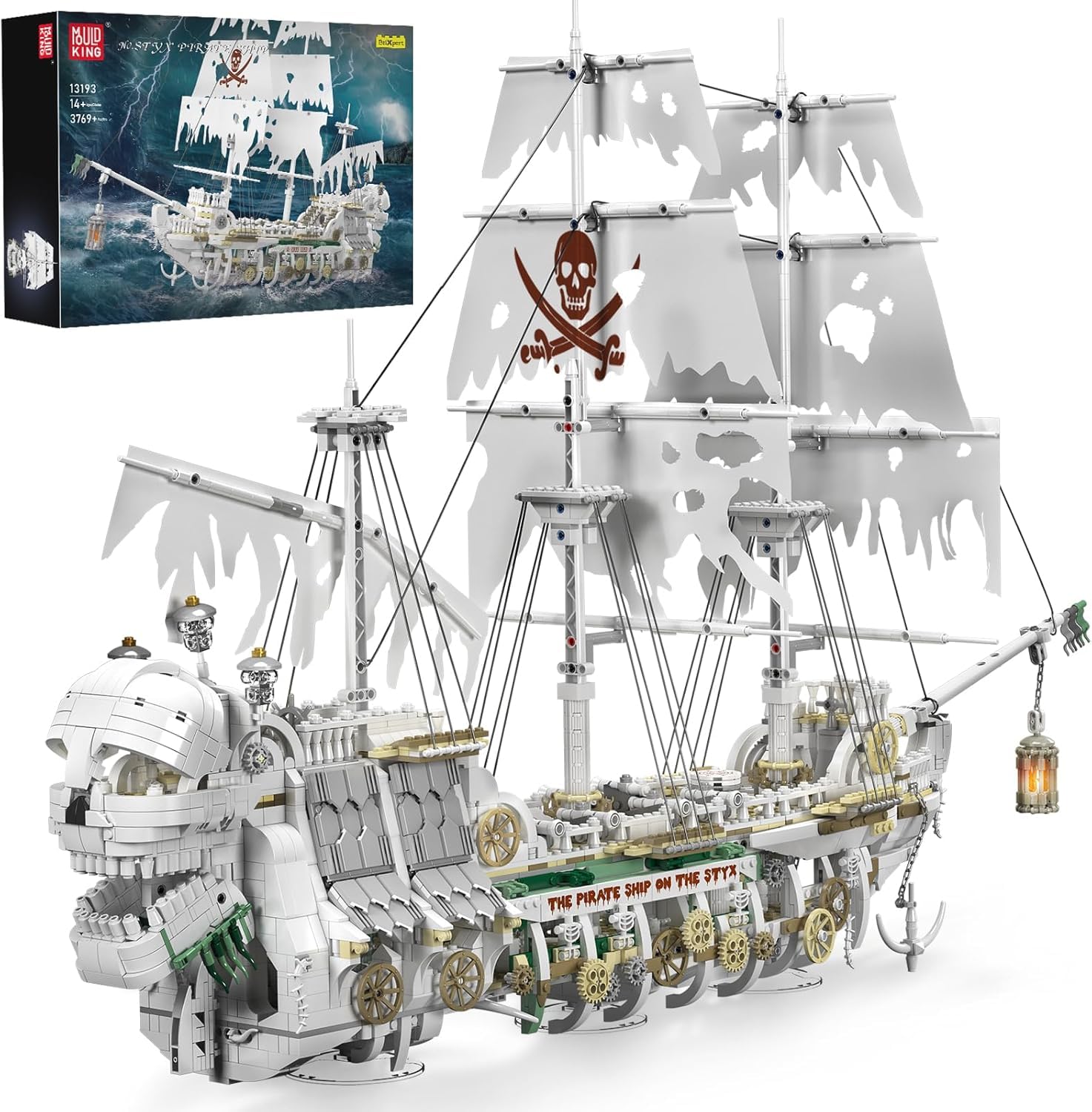Mould King 13193 Pirate Ship Model, 3769 Pieces Large MOC Styx Pirate ...