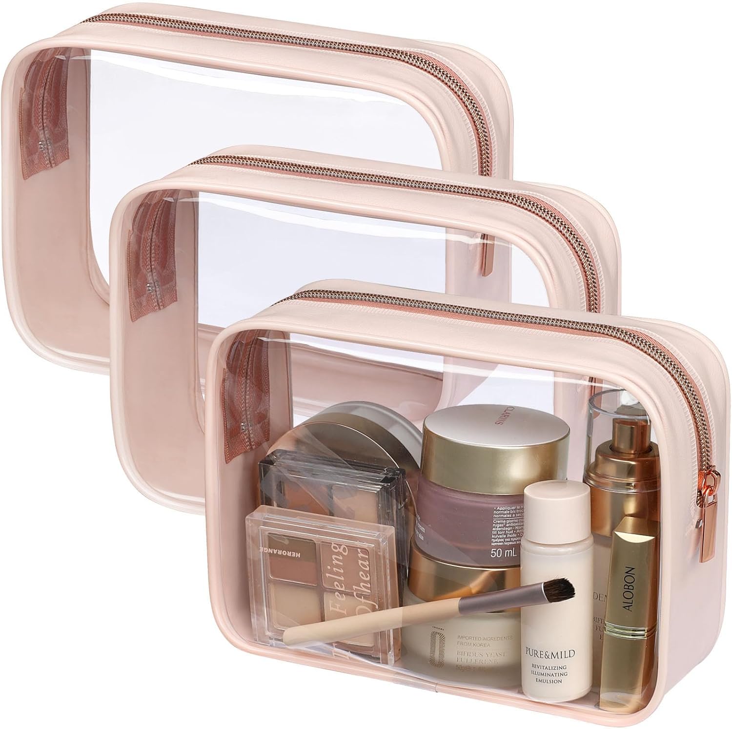 Amazon.com : PACKISM TSA Approved Toiletry Bag - Clear Makeup Bag ...