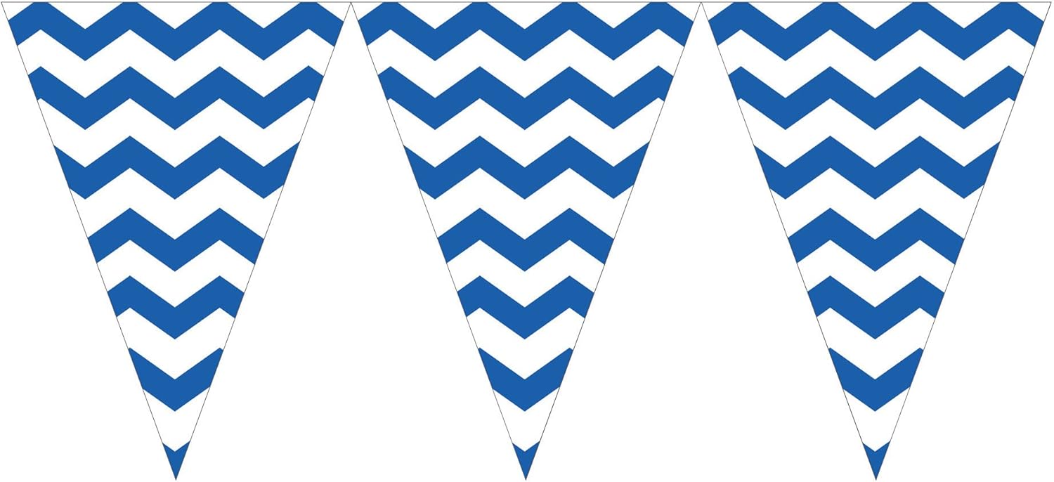 Amazon.com: Creative Converting Chevron Flag Banner Party Decor, 9 ...