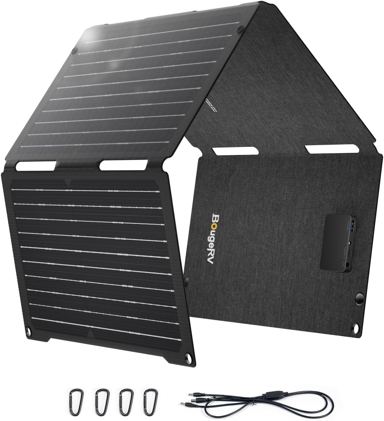 BougeRV 50W ETFT Faltbares Solarpanel, Fiberglas 270°, 0,8 kg ...